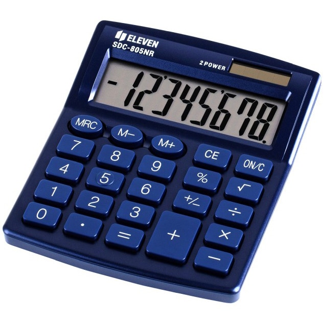 Calculator de birou Eleven, SDC-805, 8 digiti, albastru - eMAG.ro