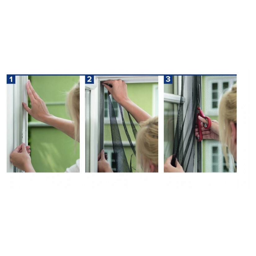 Plasa anti-tantari Mercaton® pentru ferestre, Fixare cu scai ...