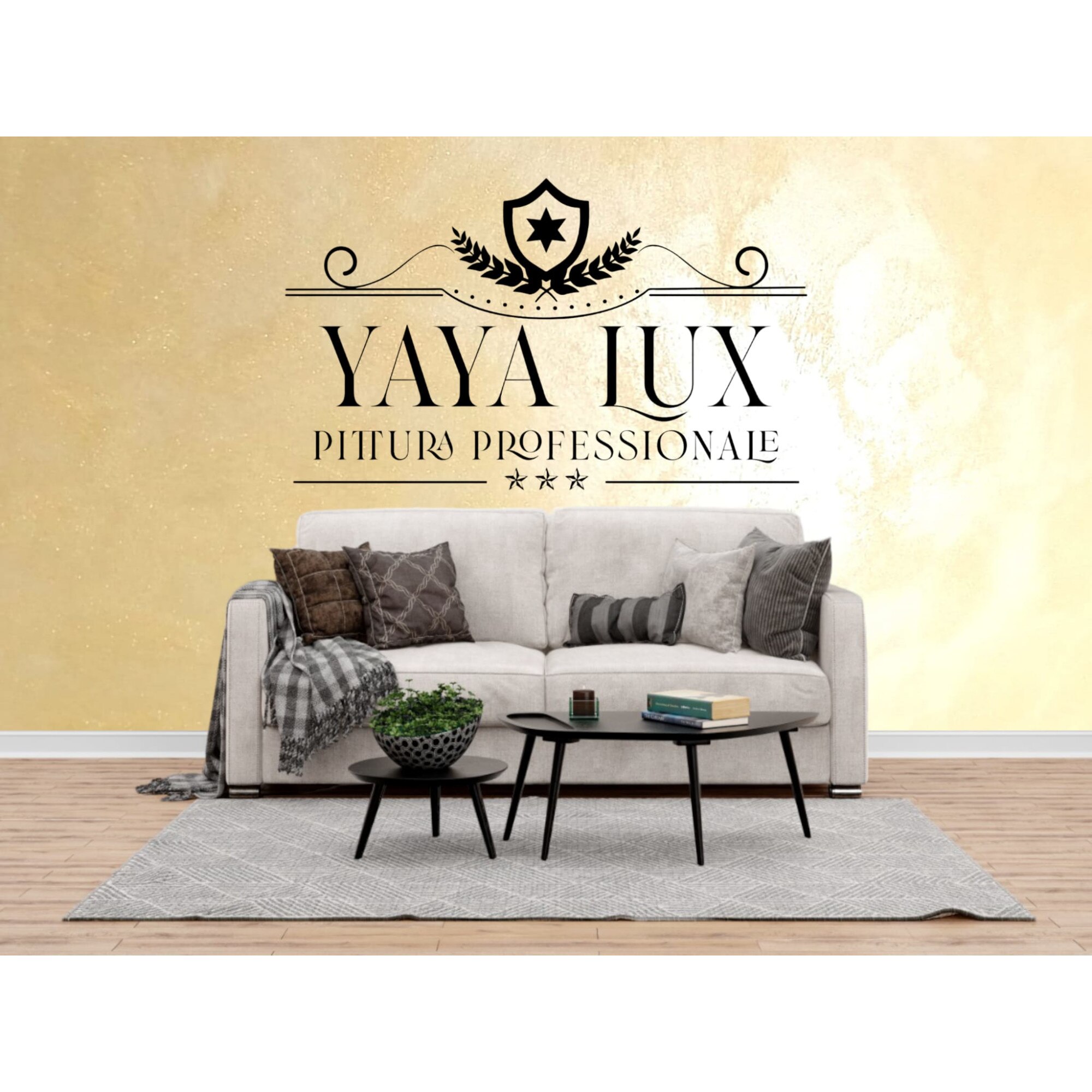 Vopsea decorativa sidefata Perla Luxury, Galben Pai, YaYa Color, 1 L ...