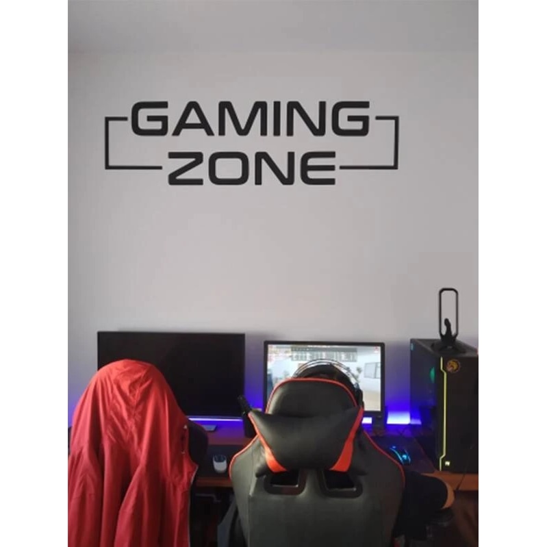 Sticker de perete, gaming, negru, autoadeziv pentru decorarea ...