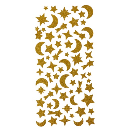 Set Sticker 3D pentru copii, Stelute si luna, 71 piese, NO5477, 1 - 3 ...