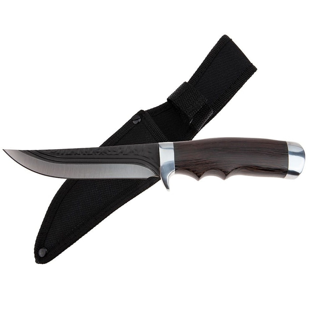 Cutit de vanatoare IdeallStore®, Clasic State, otel inoxidabil, lemn ...