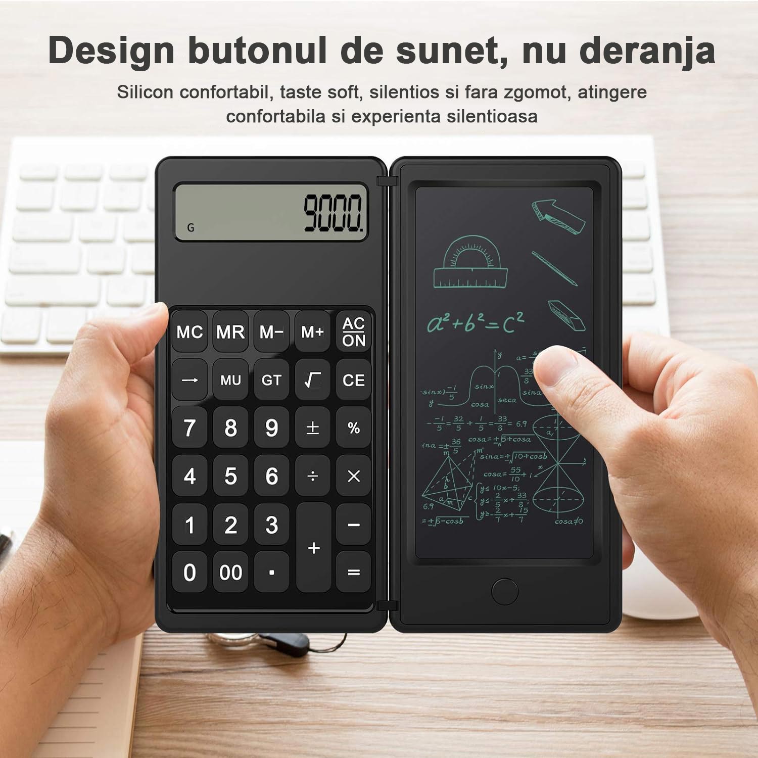 Calculator stiintific, Cu tableta pentru scris, Negru - eMAG.ro