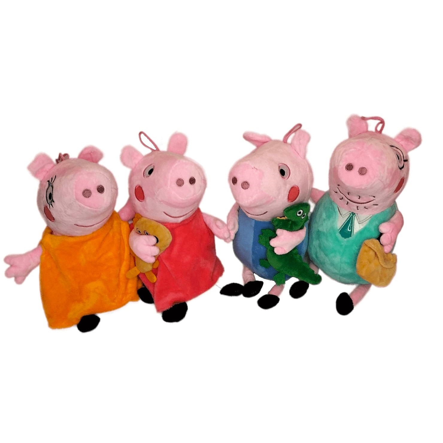 Set 4 Jucarii Plus, 30 cm, Peppa, George, Mama si Tata Pig, Multicolor ...
