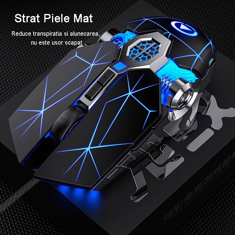 Mouse gaming, RGB, 800-3200Dpi, USB, Negru - eMAG.ro