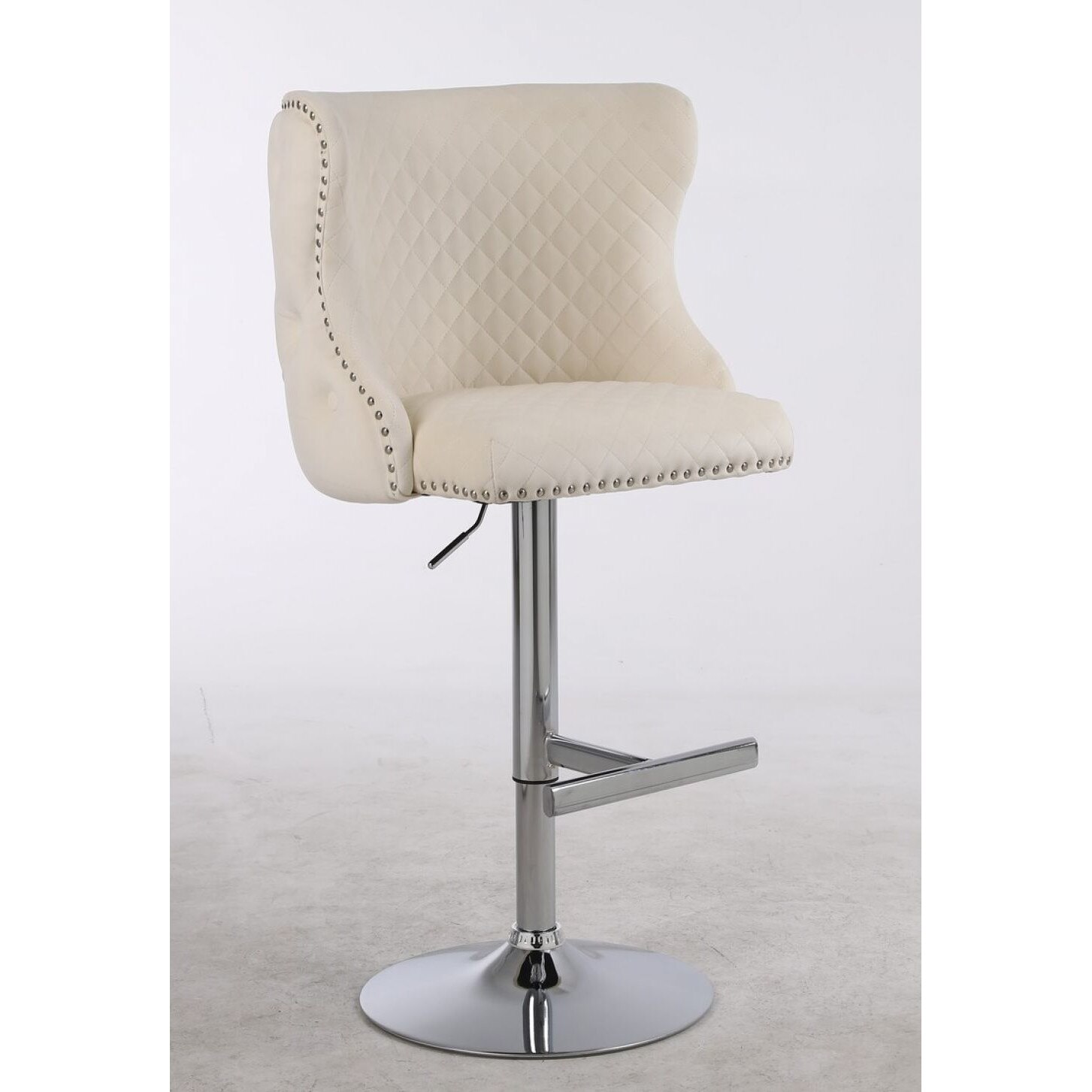 Scaun Bar Cu Suport Picioare Inclus, Inaltime Reglabila, Baza Solida ...