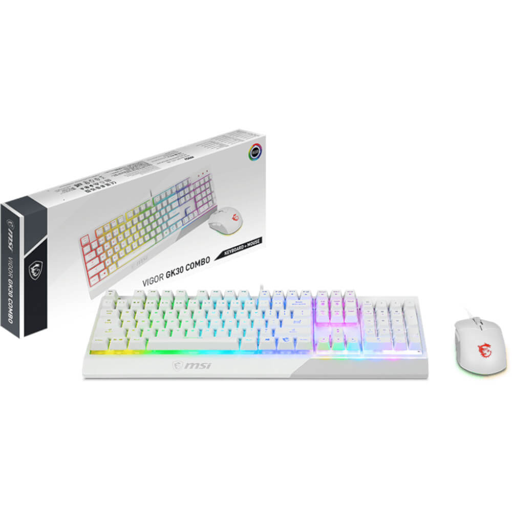 Комбиниран геймърски комплект клавиатура и мишка MSI Vigor GK30, RGB ...