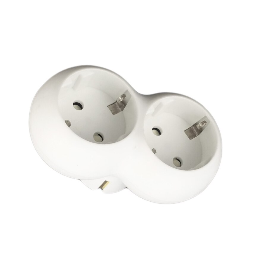 Adaptor priza rotund, 2x2CP+CP 16A 230V alb, plastic ignifuc, contact ...