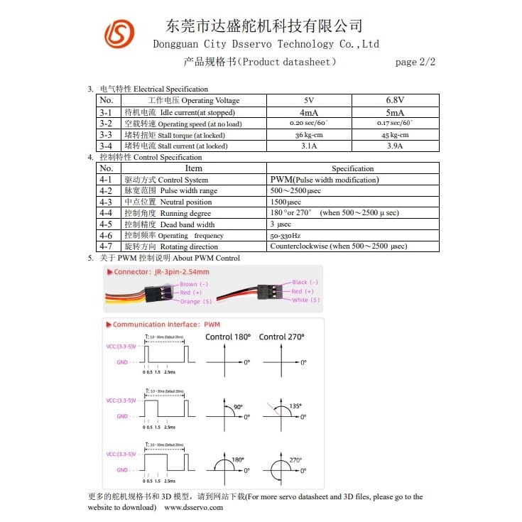 Servodirectie, Yunique, DS3240 7.4V 40KG, pentru RC Auto Robot 1/10 180 ...