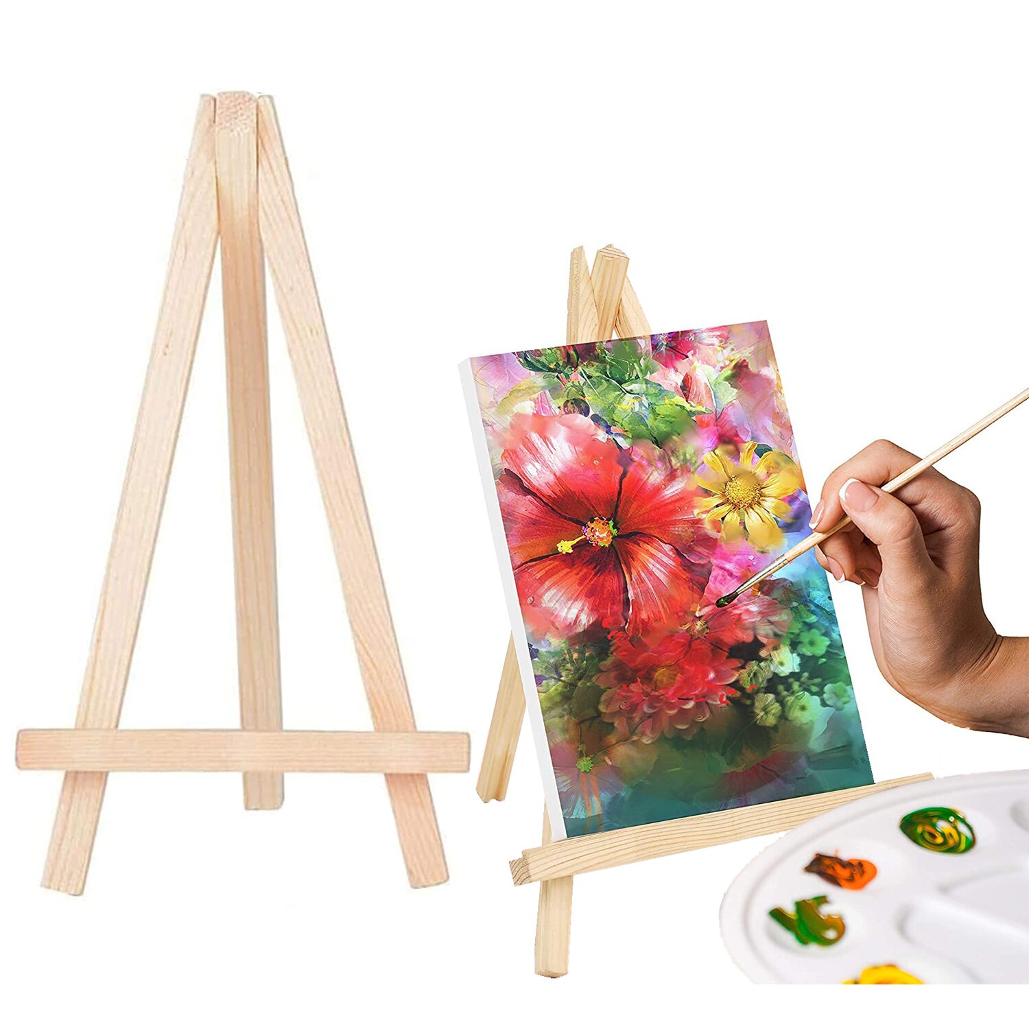 Sevalet de pictura din lemn pentru panze, 25x20x17,5 cm - eMAG.ro