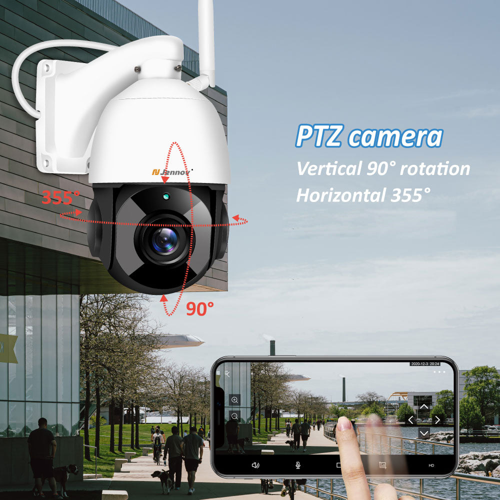 Camera de Supraveghere Exterior, WiFi, 5MP, 30X Zoom, Detectare Umana ...