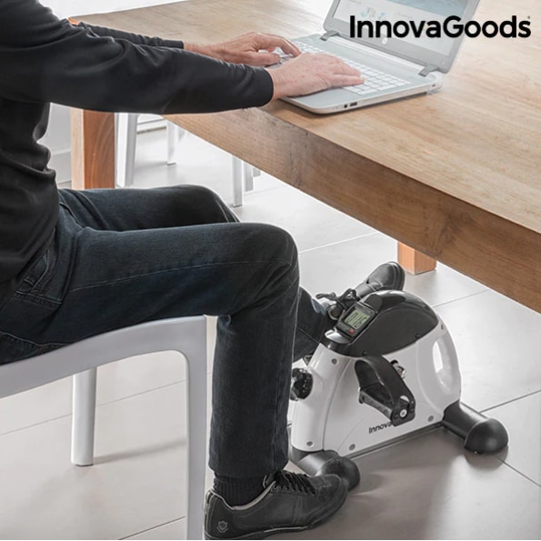 Mini ergometru pentru reabilitare, InnovaGoods, Plastic/Inox, Alb - eMAG.ro