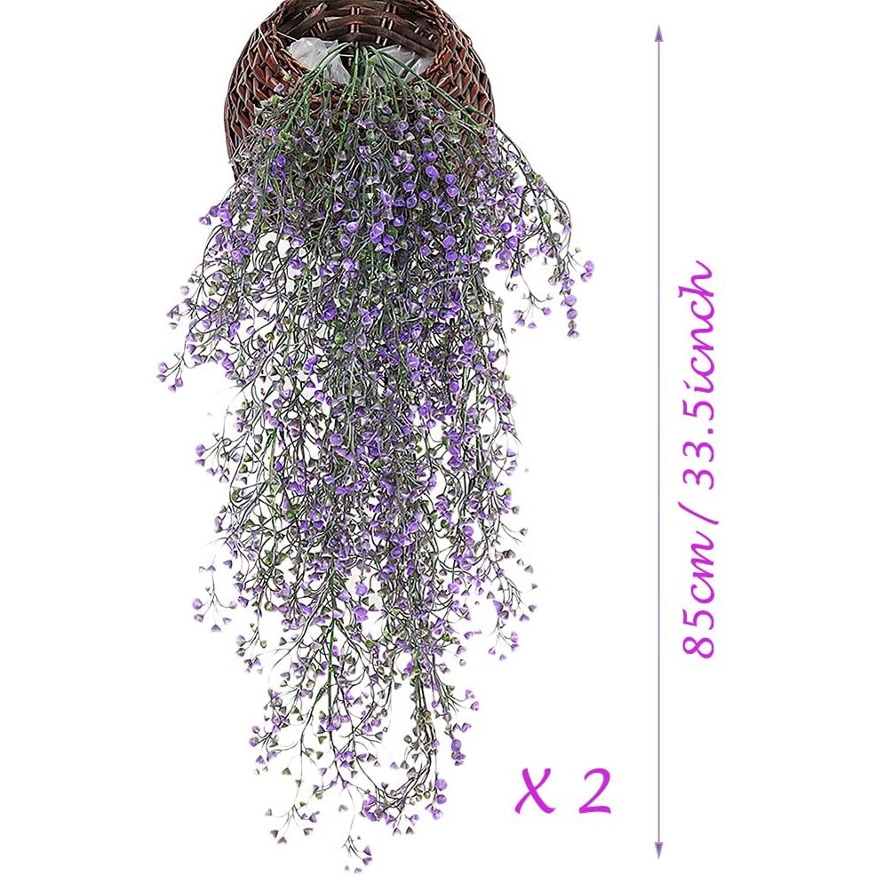 Set 2 flori artificiale, ComResi, Plastic, 85cm, Mov - eMAG.ro