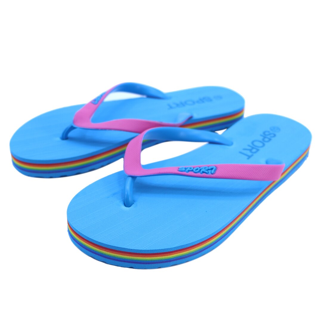 Slapi pentru dama, de plaja, H395, albastru, 37 - eMAG.ro