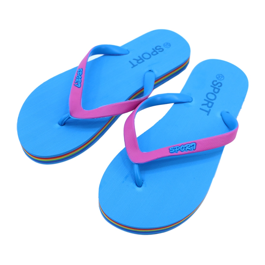 Slapi pentru dama, de plaja, H395, albastru, 37 - eMAG.ro