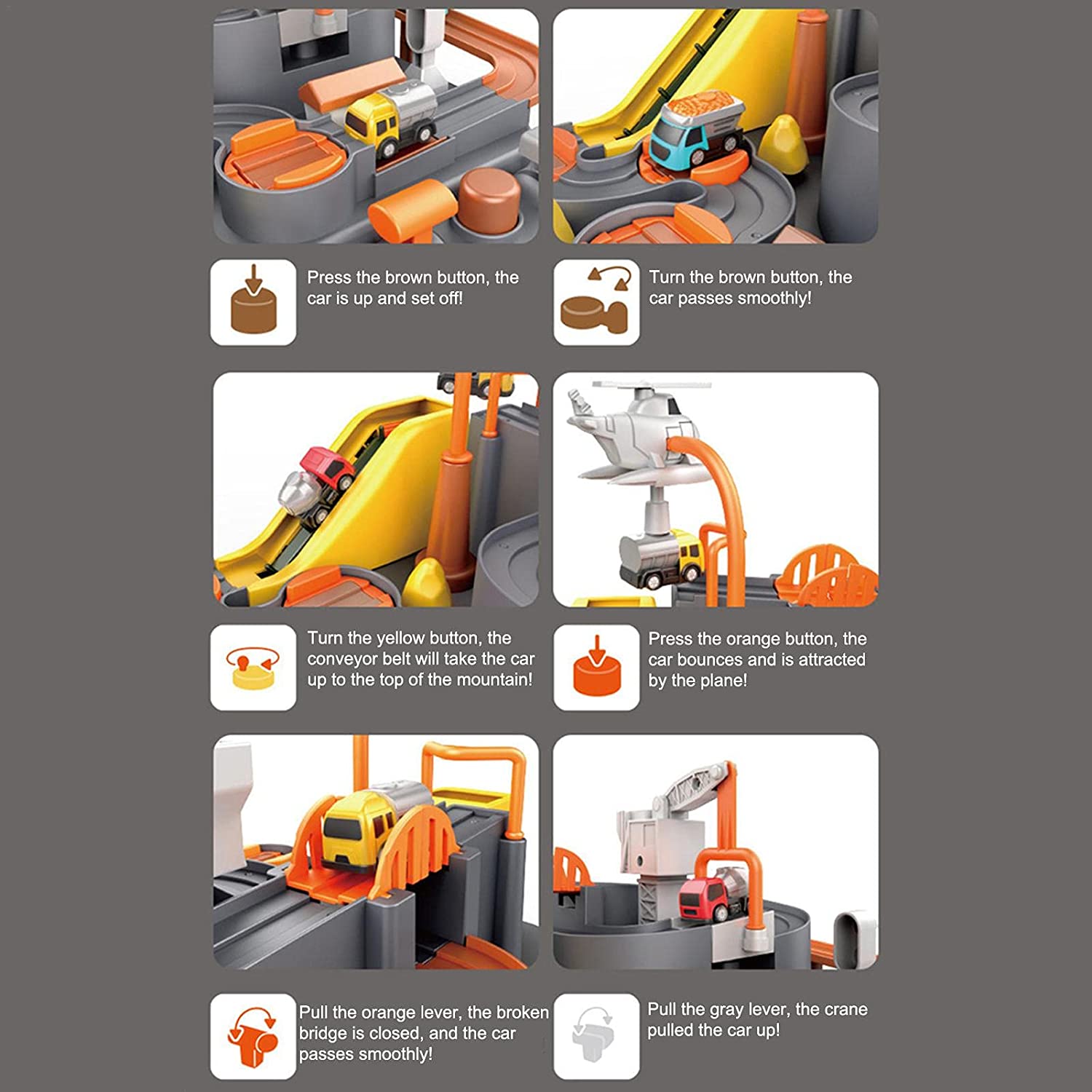 Интерактивна игра с коли за деца Isp Likesmart Engineering Adventure Без батерии 2 коли 1