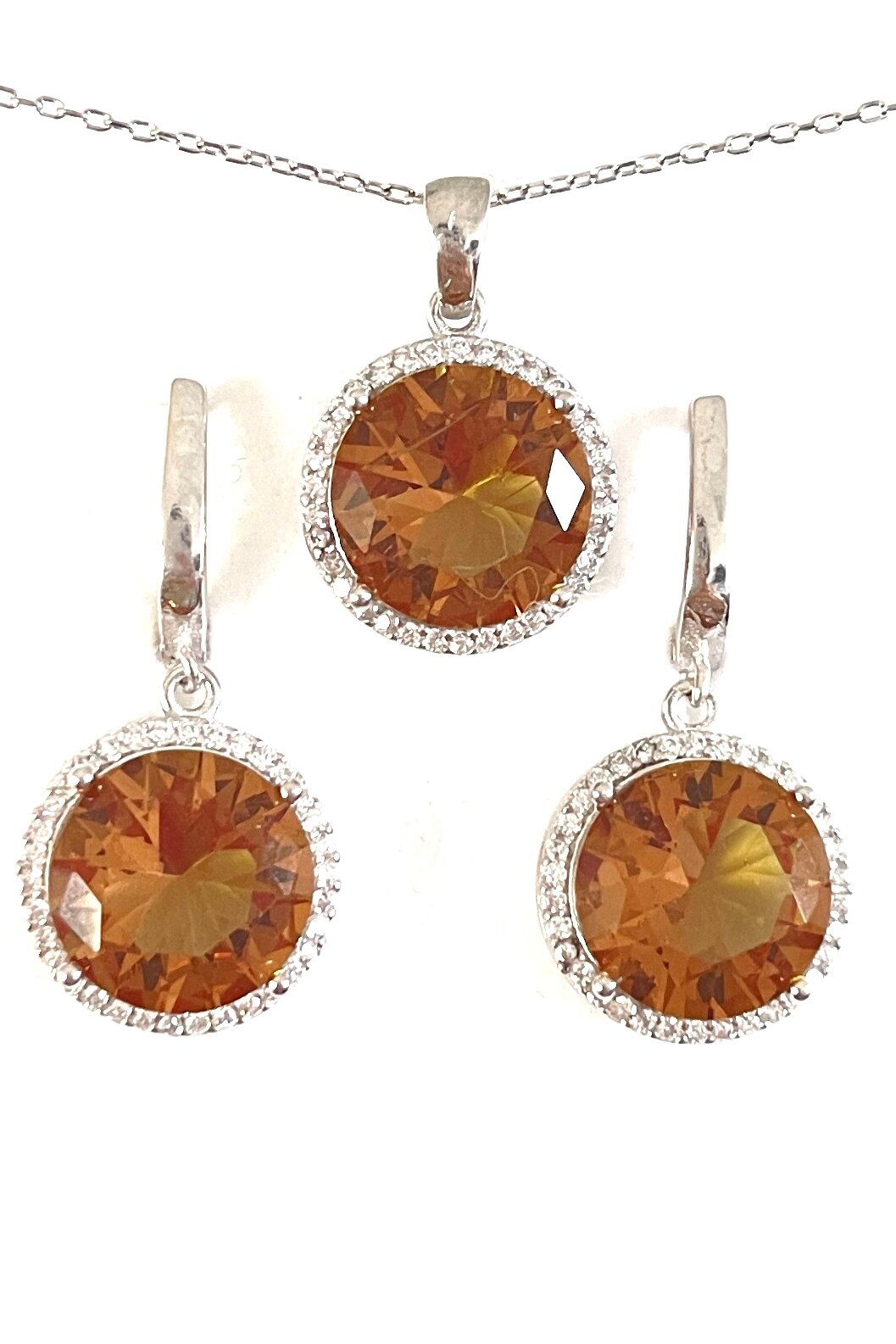 Set cercei si colier din argint 925 cu piatra Zultanit, Agavi - eMAG.ro