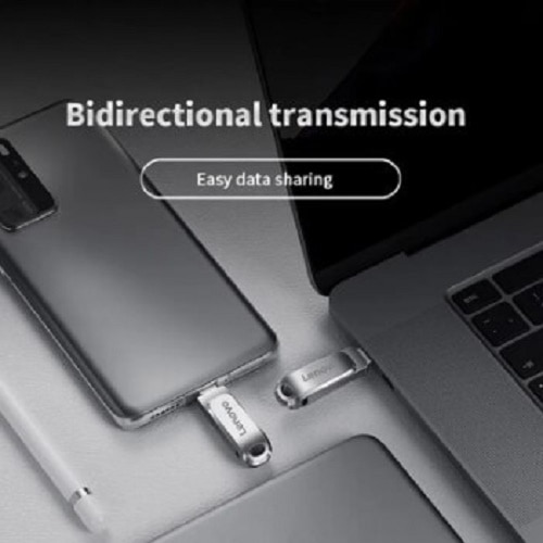 Stick memorie Lenovo 1 TB, 2 in 1, cu usb 3.0 si type-c, rotativ 360⁰ ...