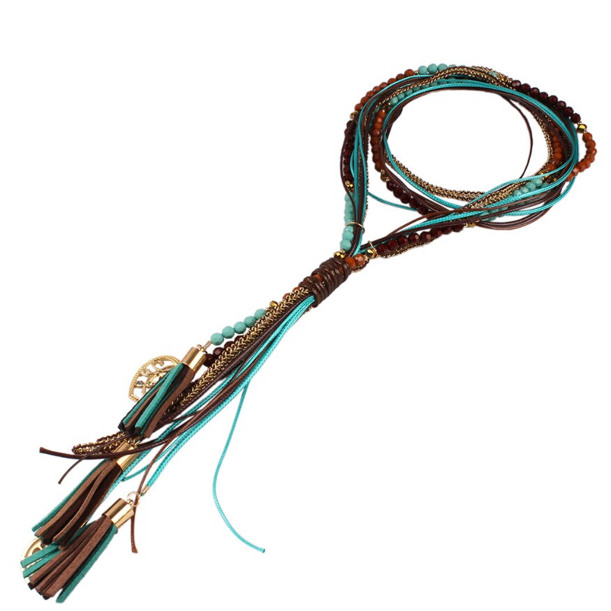 Colier BohoSummer, CRM, MultiLayer, MultiColor, 65 cm - eMAG.ro