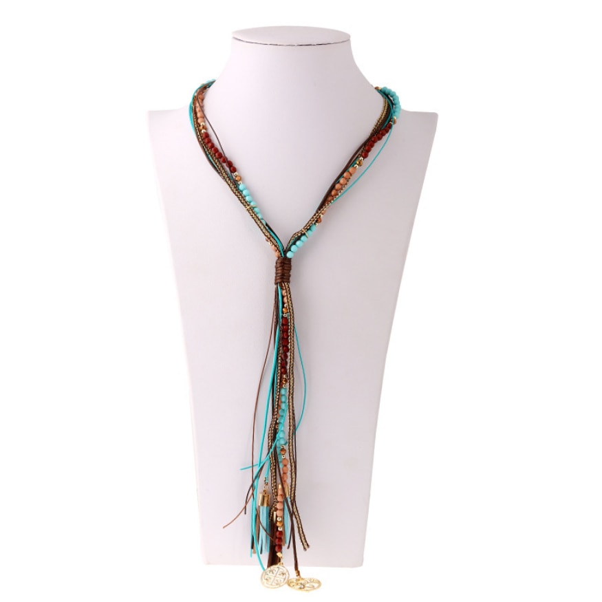 Colier BohoSummer, CRM, MultiLayer, MultiColor, 65 cm - eMAG.ro