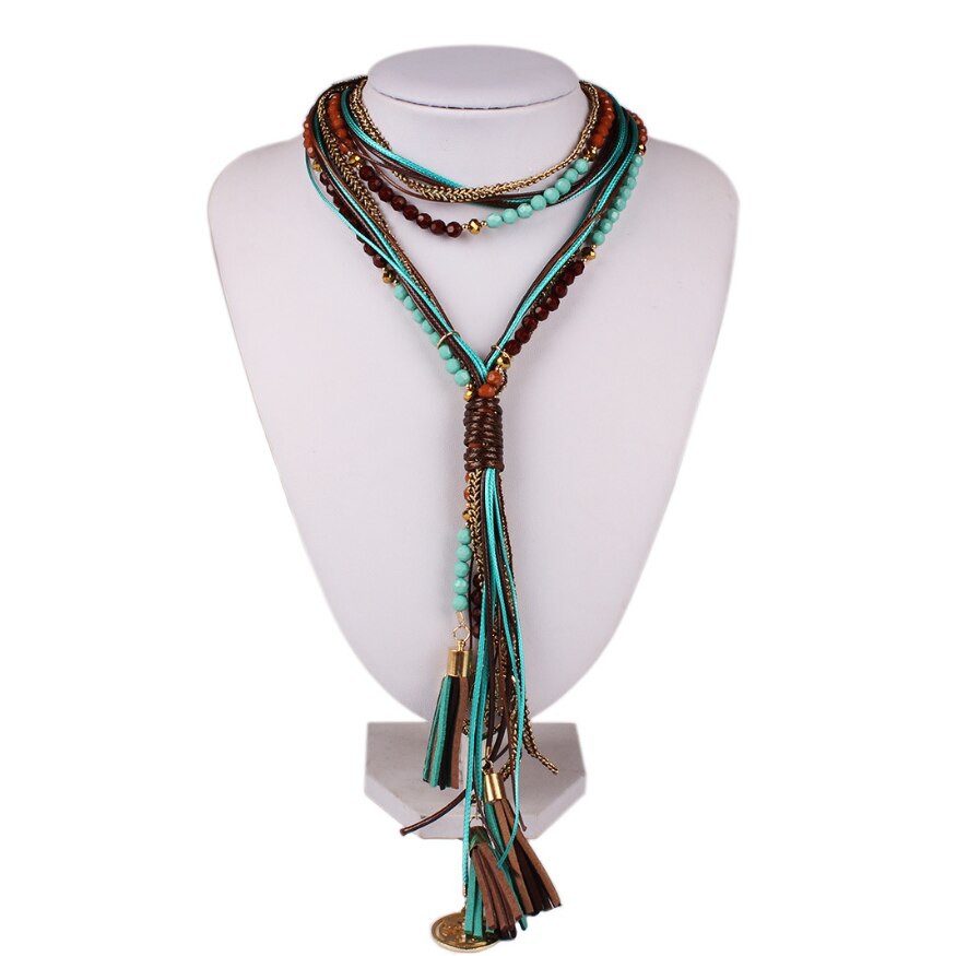 Colier BohoSummer, CRM, MultiLayer, MultiColor, 65 cm - eMAG.ro