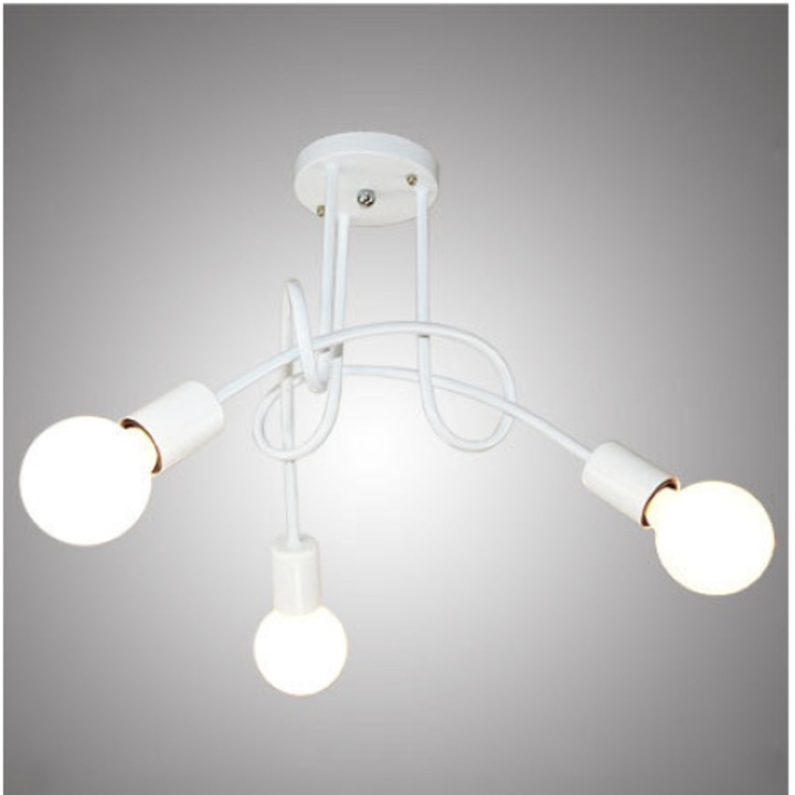 Plafoniera Vintage Retro, Toolight, 3 Brate Reglabile E27, Loft Design ...