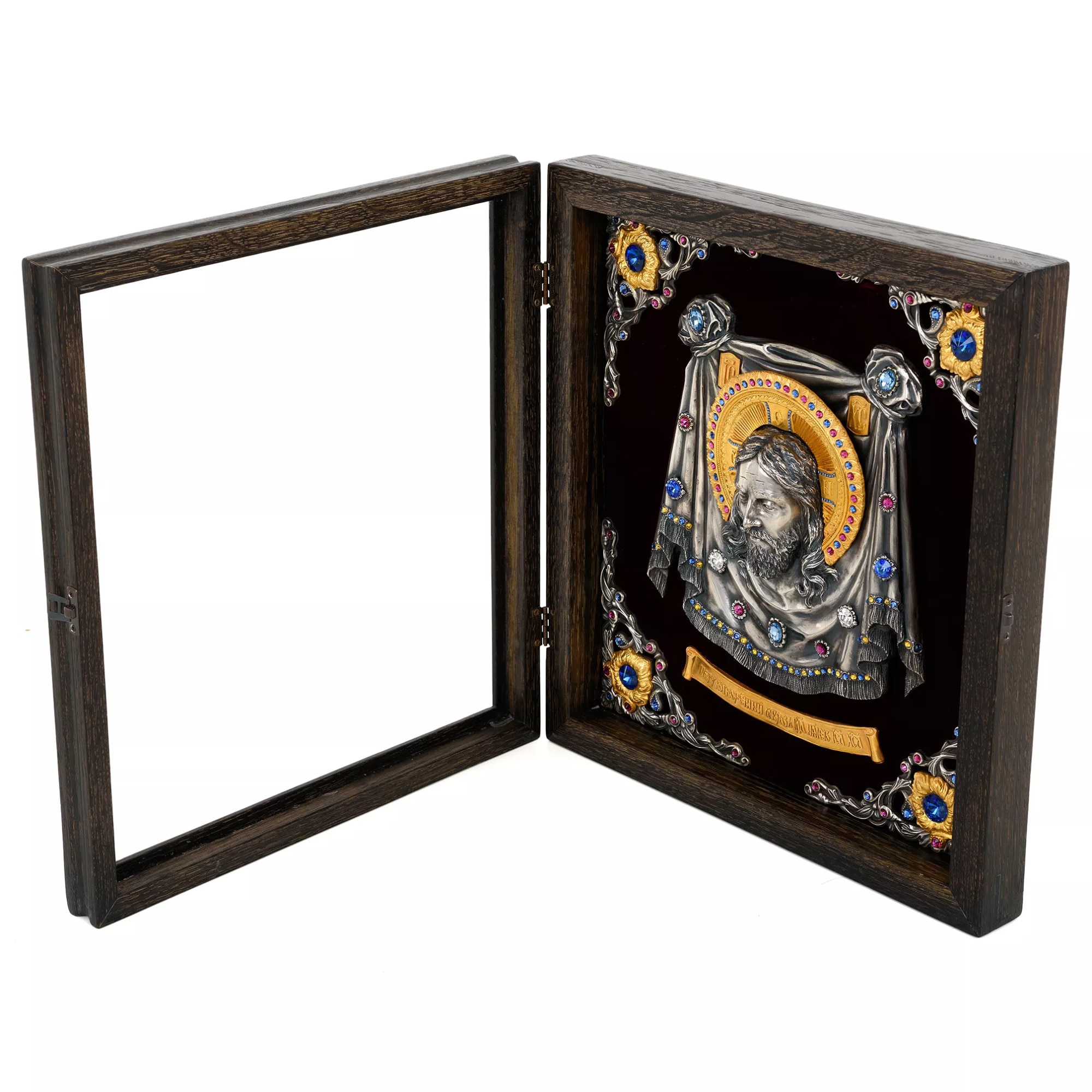 Icoana Sfanta Mahrama a Domnului, 38сm х 41сm, placata cu argint si aur - eMAG.ro