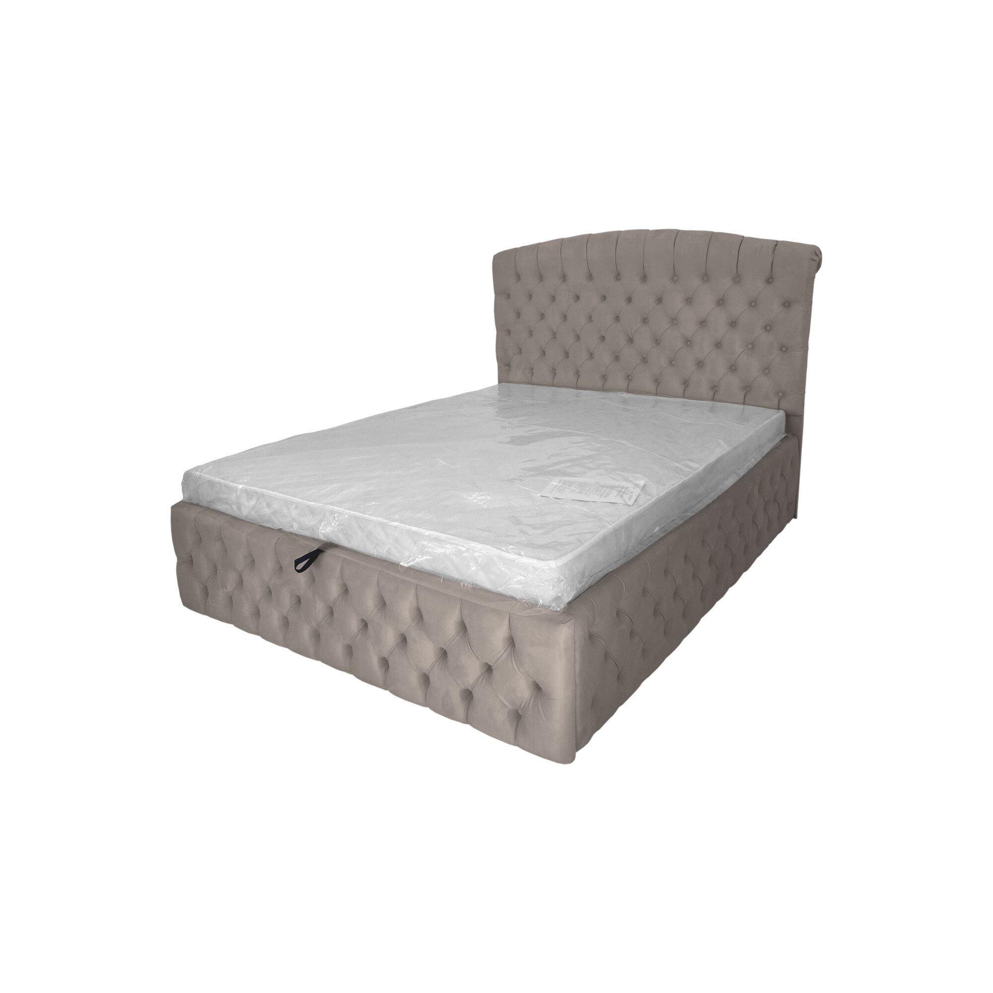 Pat tapitat Alvin Luxury, cu spatiu de depozitare si somiera rabatabila ...