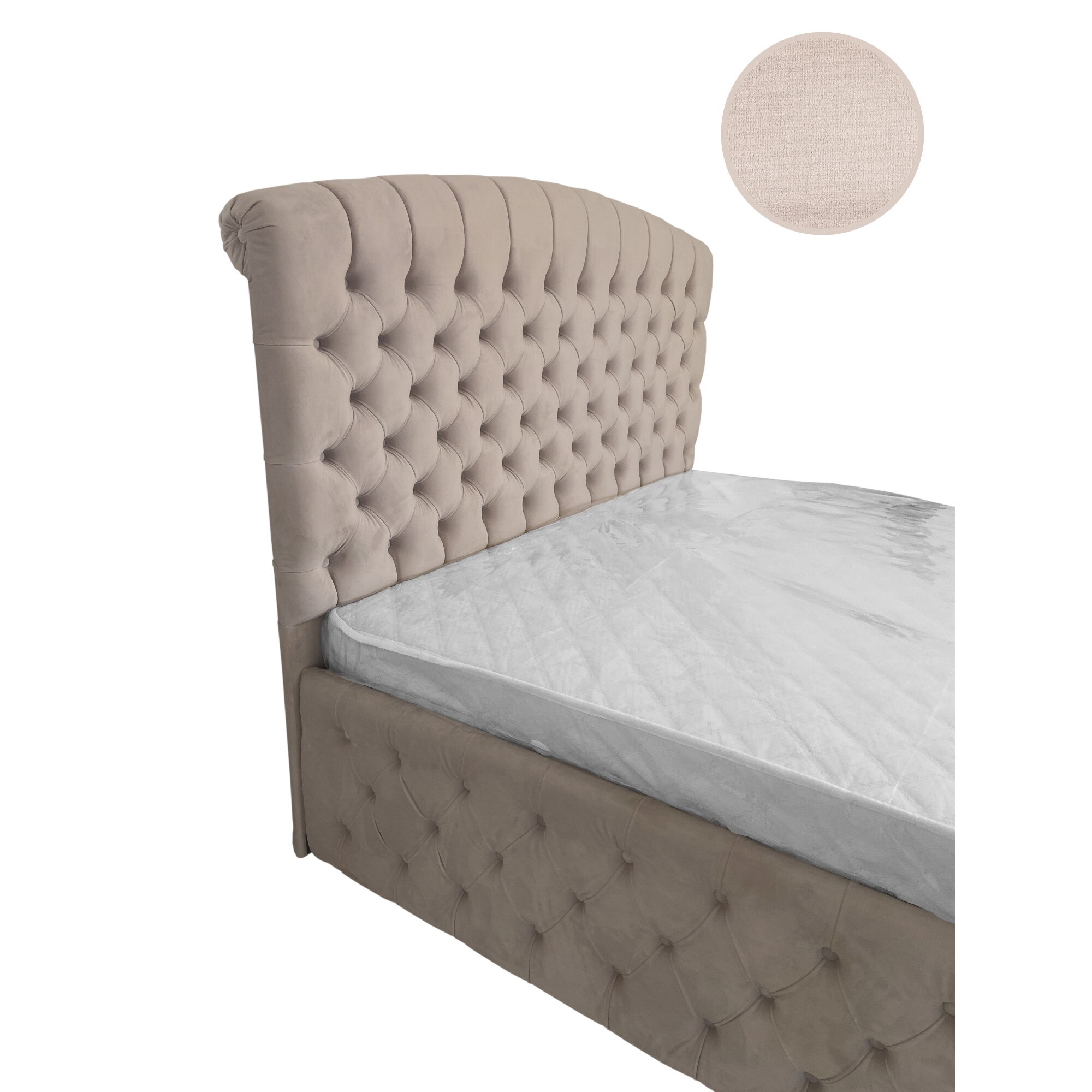 Pat tapitat Alvin Luxury, cu spatiu de depozitare si somiera rabatabila ...