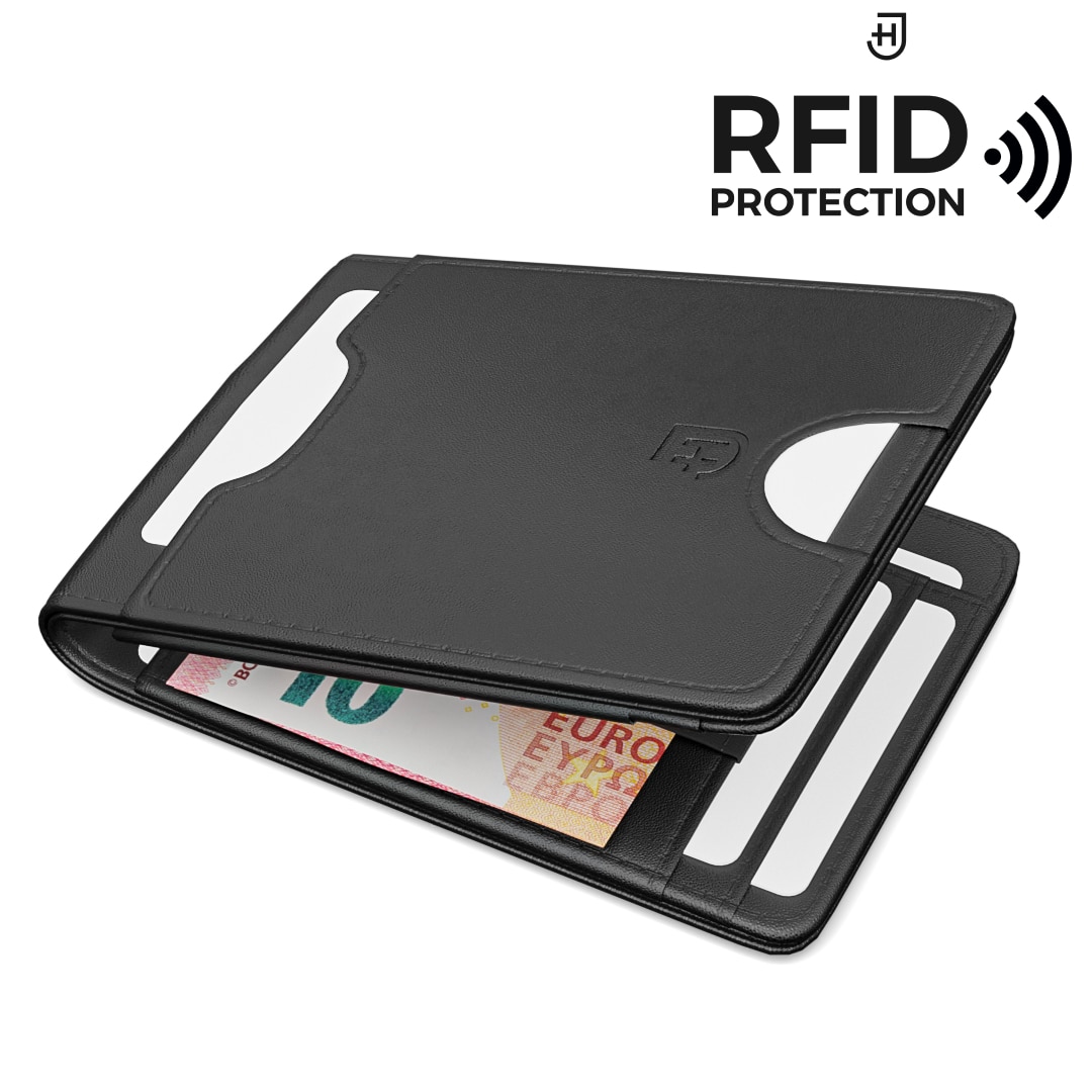 Valódi bőr férfi pénztárca, James Hawk, Smart, lopás elleni védelemmel ...