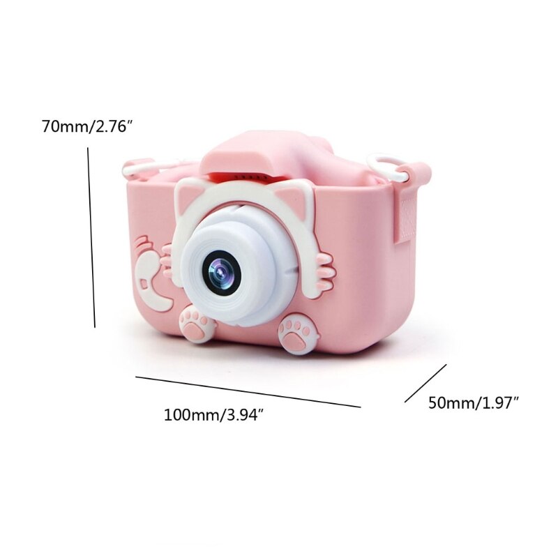 Camera Foto Copii, Fluffy, 12 Mpx, Full HD 1080P, model Pisica, Ecran 2 ...
