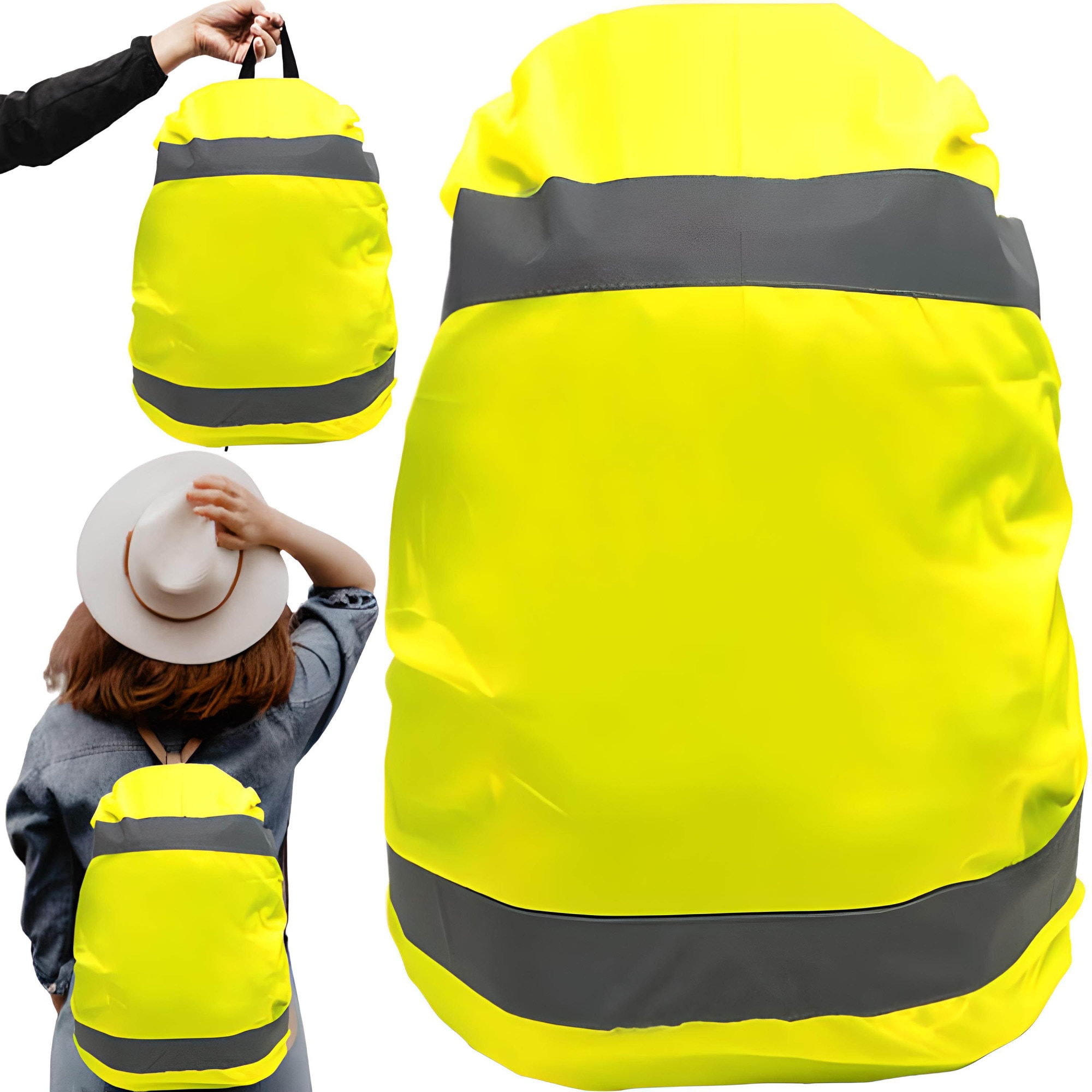 Husa Impermeabila Pentru Rucsac, Universala, 20l, reflectorizant galben ...