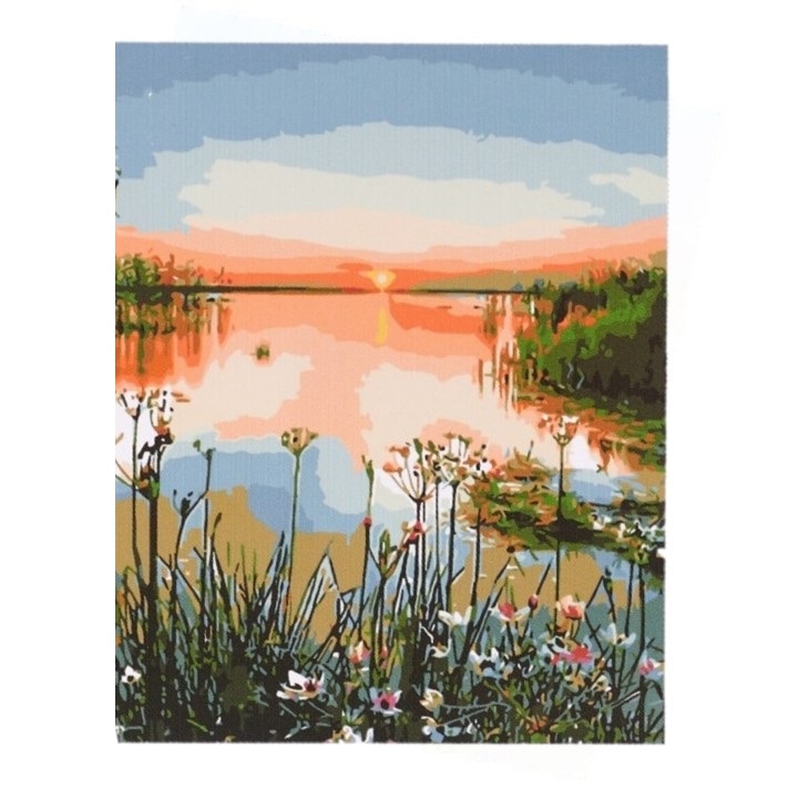 Pictura Andyluc® mare dupa numere si poza 40 x 50 cm pe rama din lemn ...