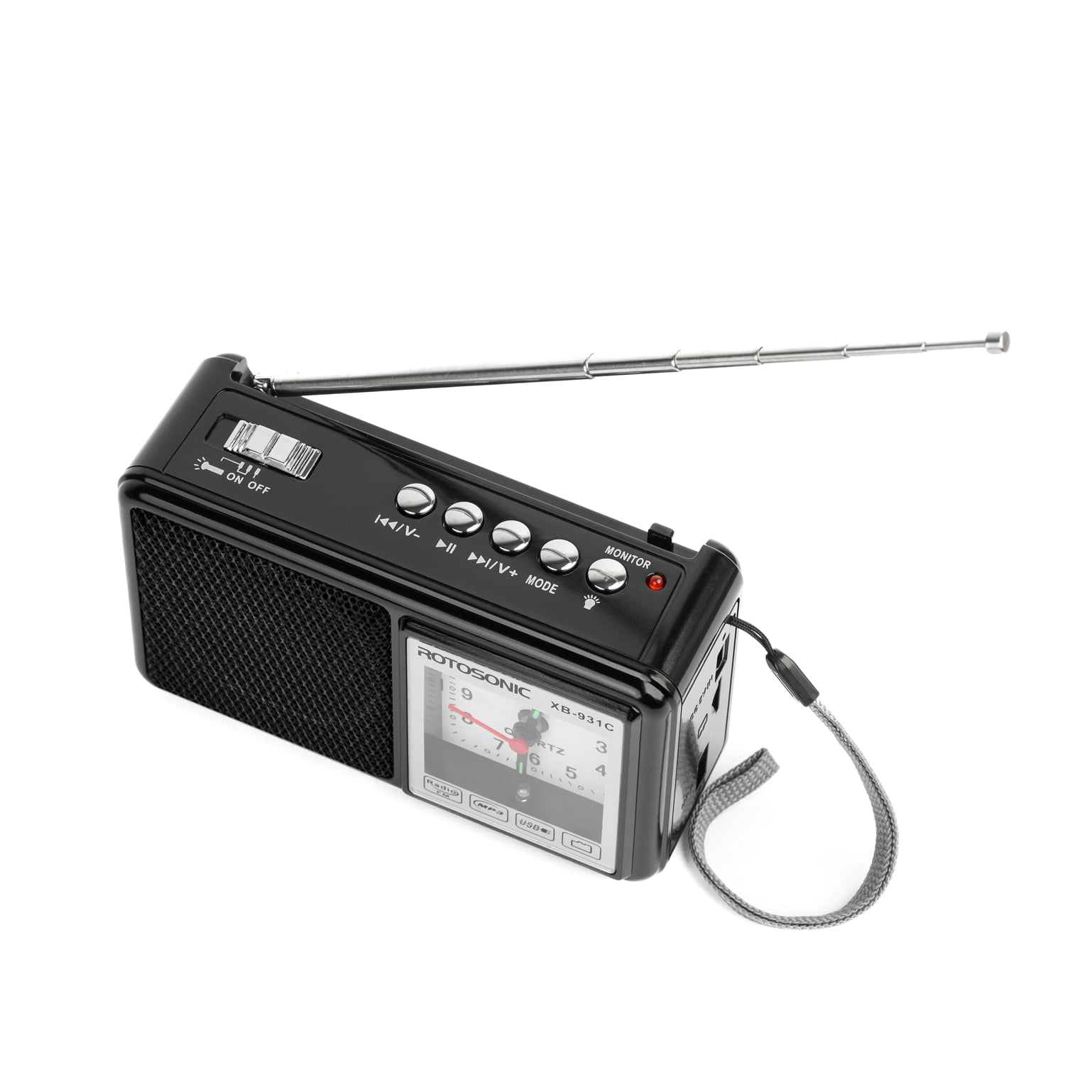 Radio cu Ceas si Acumulator Reincarcabil incorporat, FM, Lanterna ...