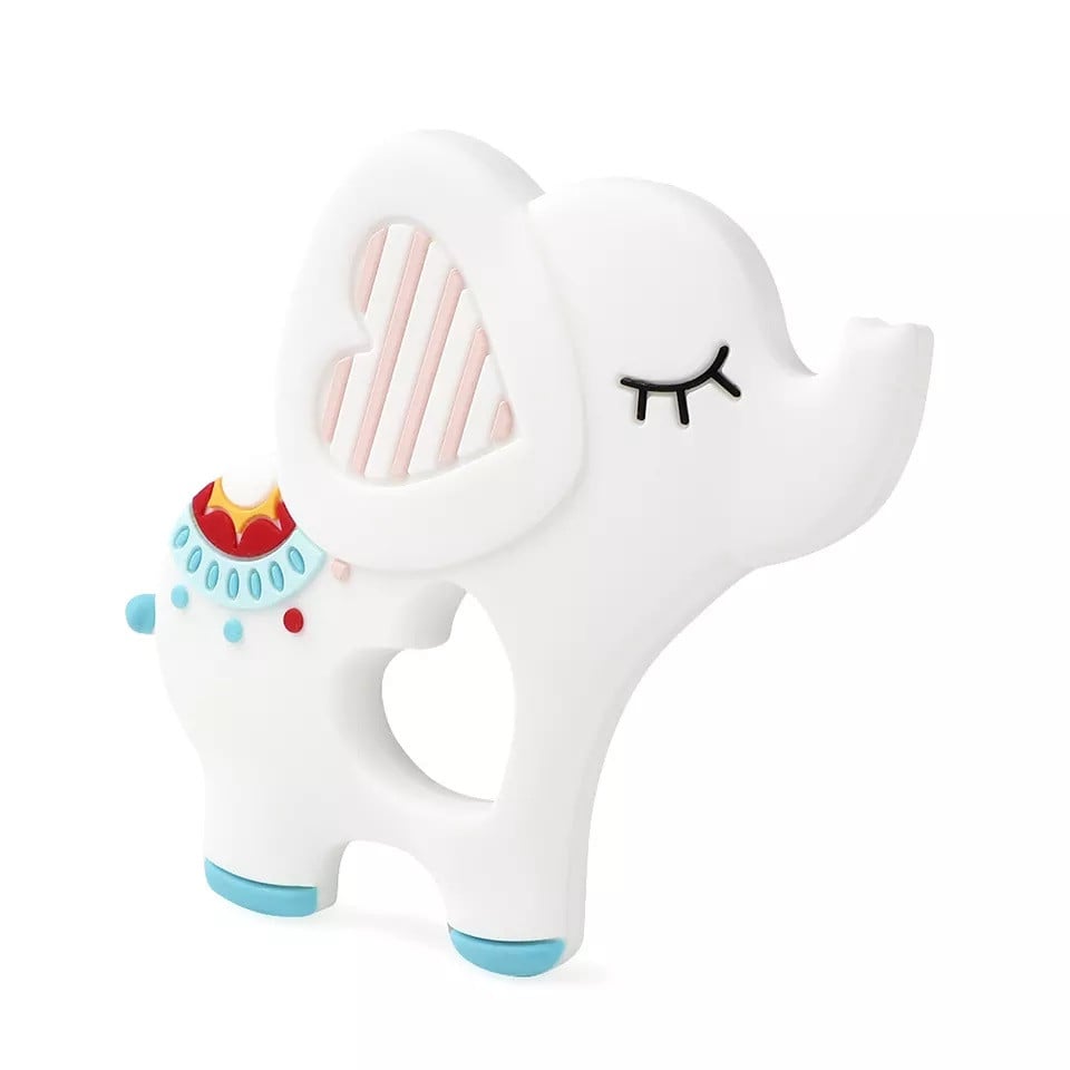 Set jucarie dentitie si lant pentru bebelusi, cu clips, Babynio, forma ...