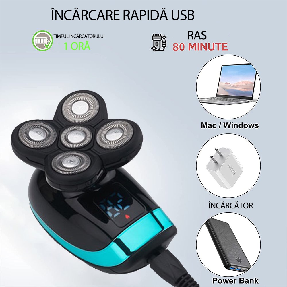 Електрическа самобръсначка, BYONDSELF®, система 5 в 1, комплект за ...