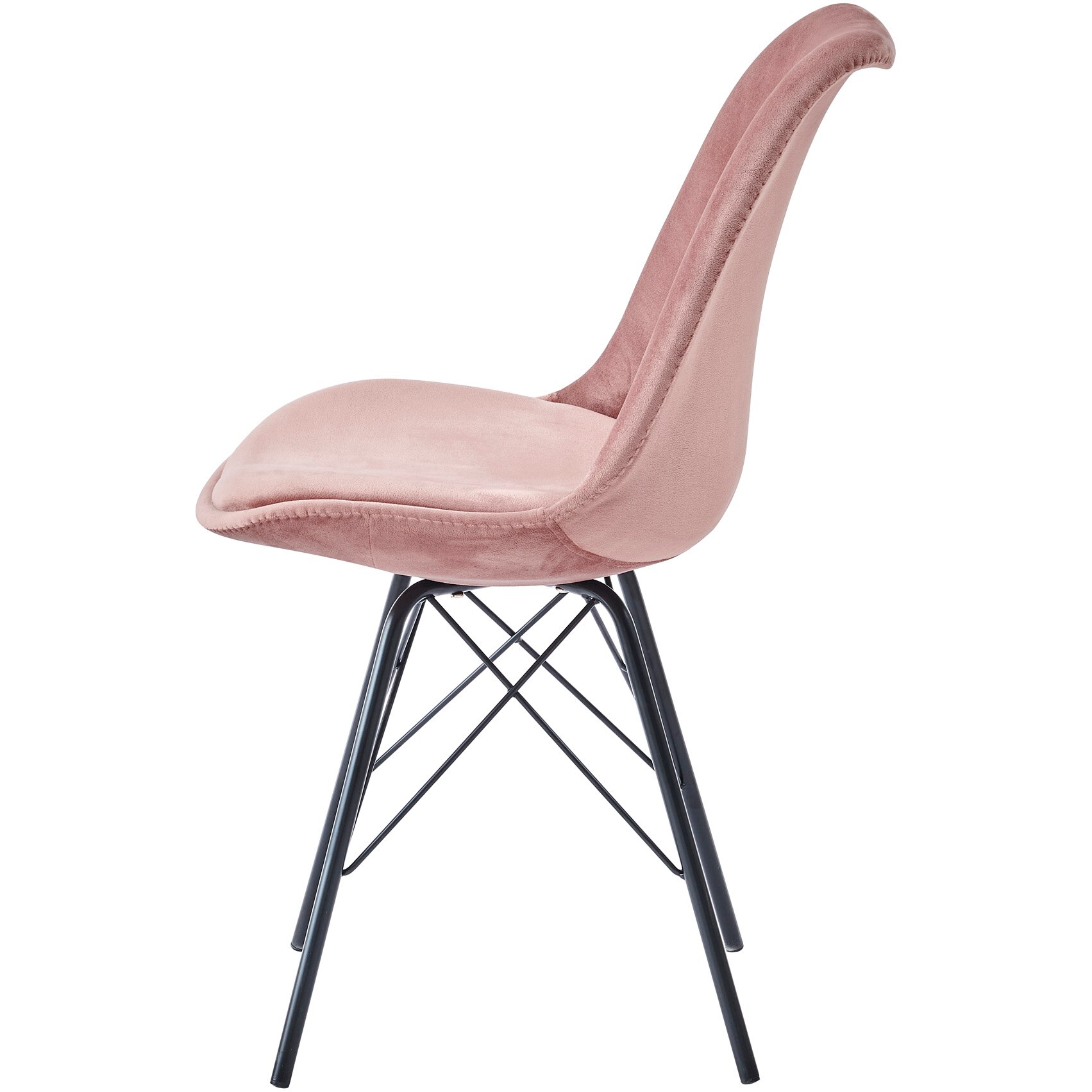 Set 2 scaune dining / bucatarie Kring Mila, tapiterie catifea, picioare ...