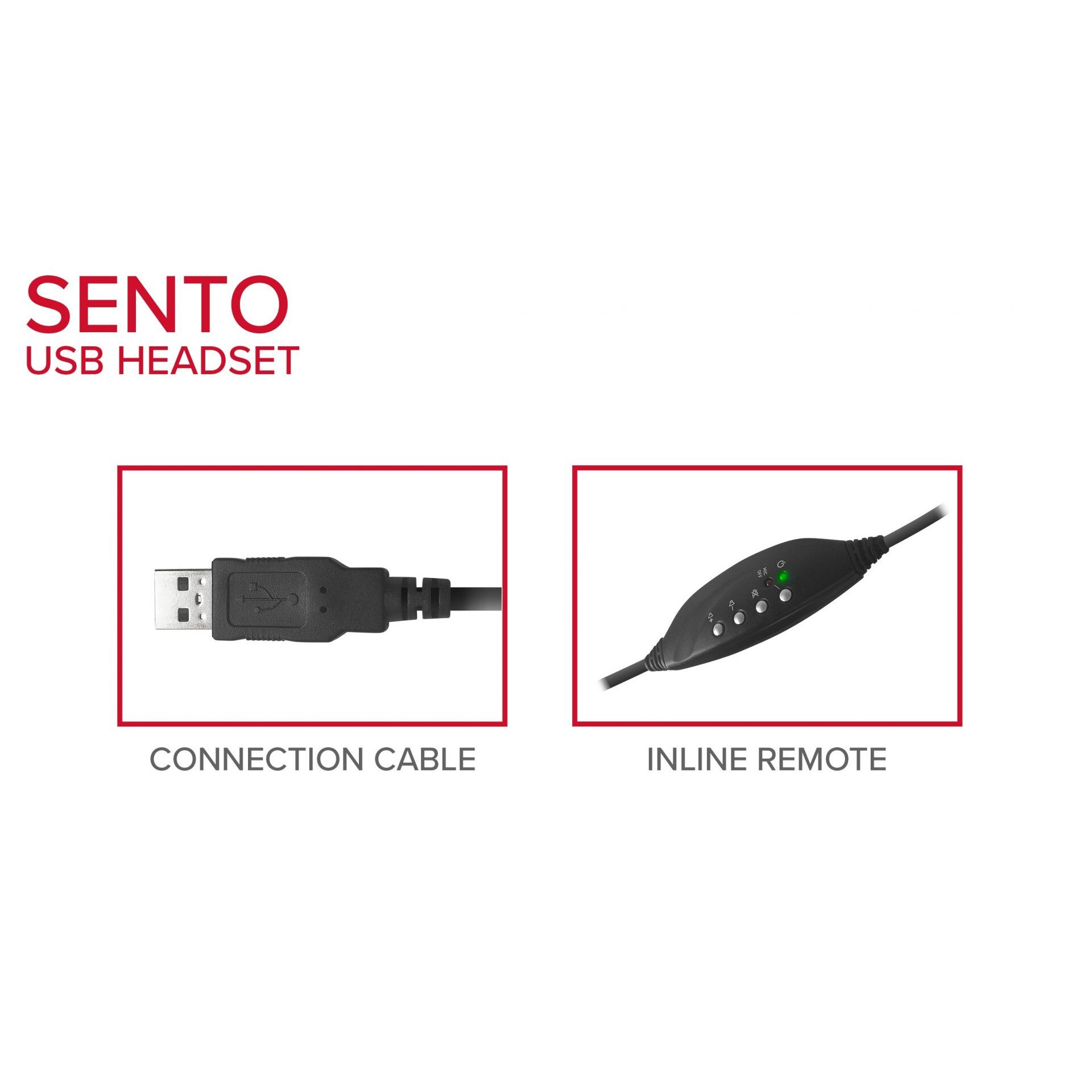 Casti Audio Speedlink Sento, Conexiune USB, Control Volum pe fir, Negru ...