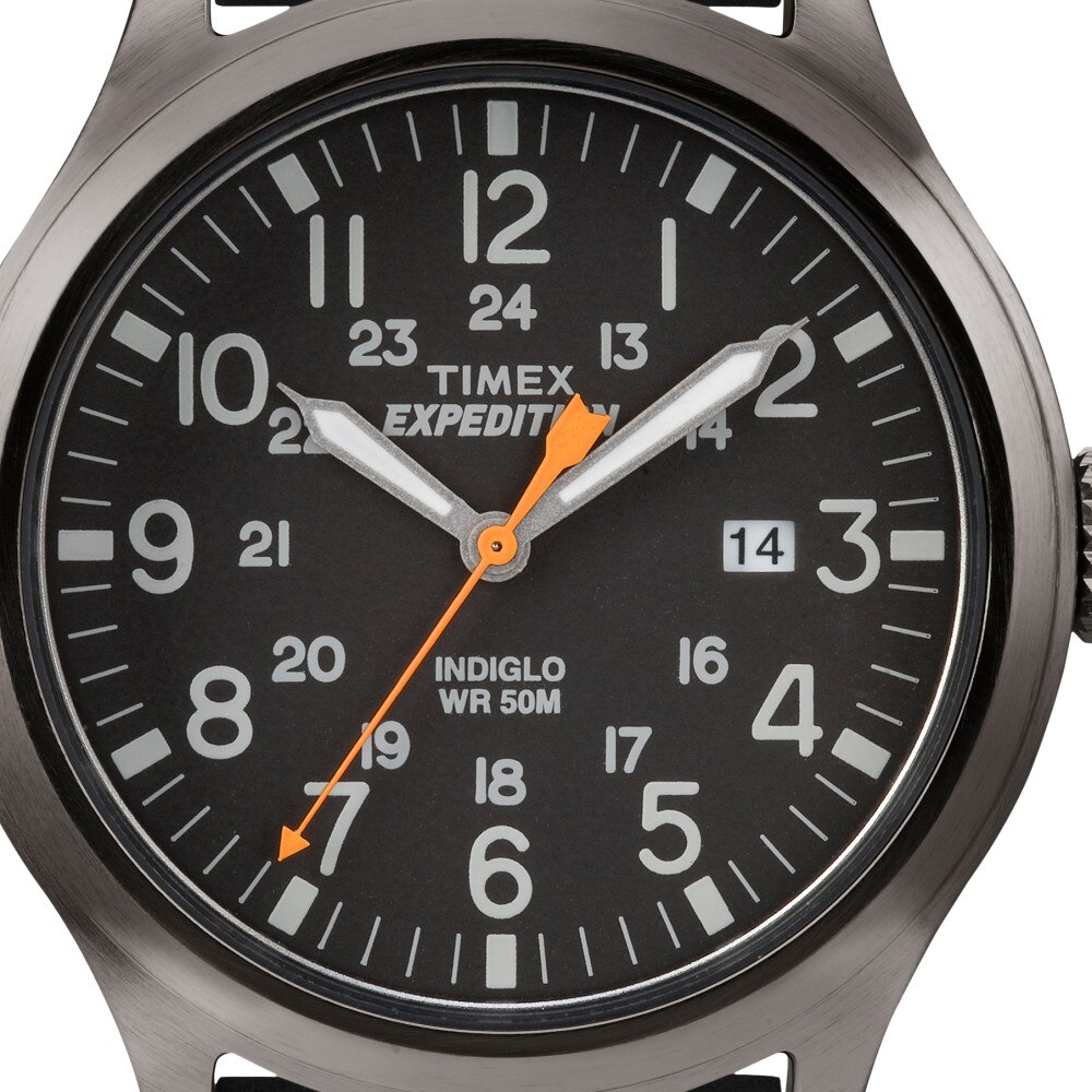 Ceas barbati, Timex, Inox\Piele naturala, Quartz, Negru - eMAG.ro