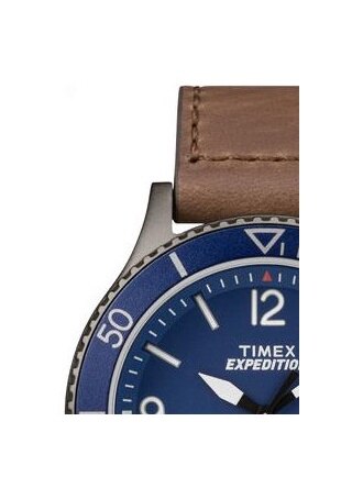 Ceas barbati, Timex, Inox/piele, Maro/albastru - eMAG.ro