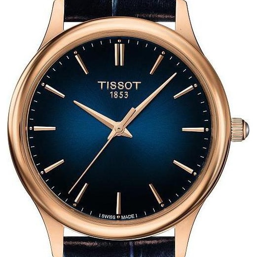 Ceas dama, Tissot, Inox/piele, Auriu/albastru - eMAG.ro