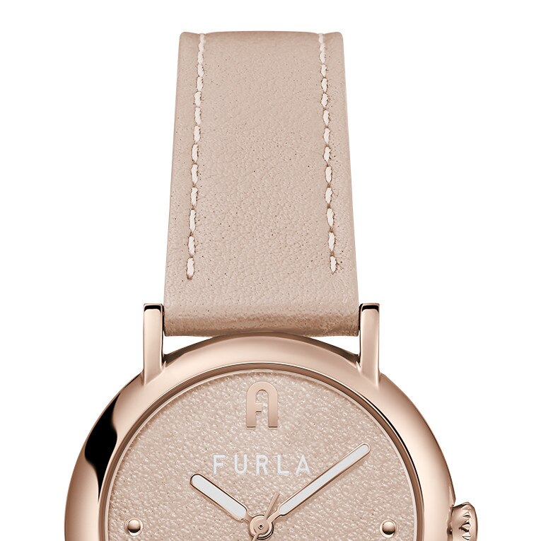 Ceas dama Easy Shape, Furla, Quartz, Inox/Piele, Bej/Auriu rose - eMAG.ro