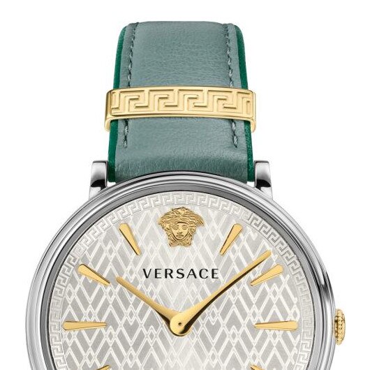 Ceas dama, Versace, Otel/piele, Verde/auriu - eMAG.ro