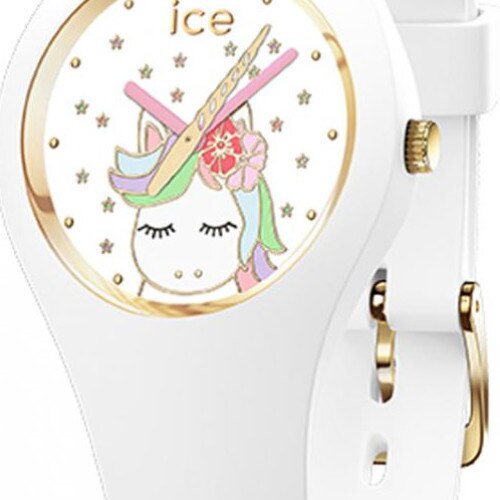 Ceas fete, Ice Watch, ICE FANTASIA, Model unicorn, Plastic/Cauciuc, Alb ...