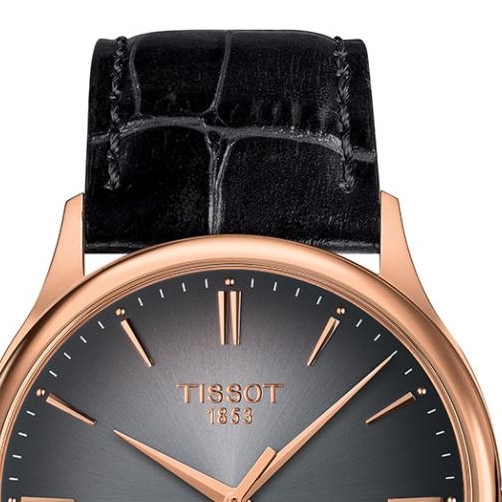 Ceas barbatesc, Tissot, Piele/Aur, Negru/Auriu - eMAG.ro