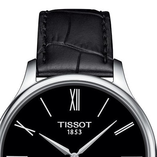 Ceas pentru barbati, Tissot, Inox/Piele, Negru - eMAG.ro
