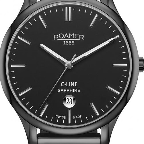 Мъжки часовник C-Line, Roamer, Кварц, Неръждаема стомана, Черен - eMAG.bg