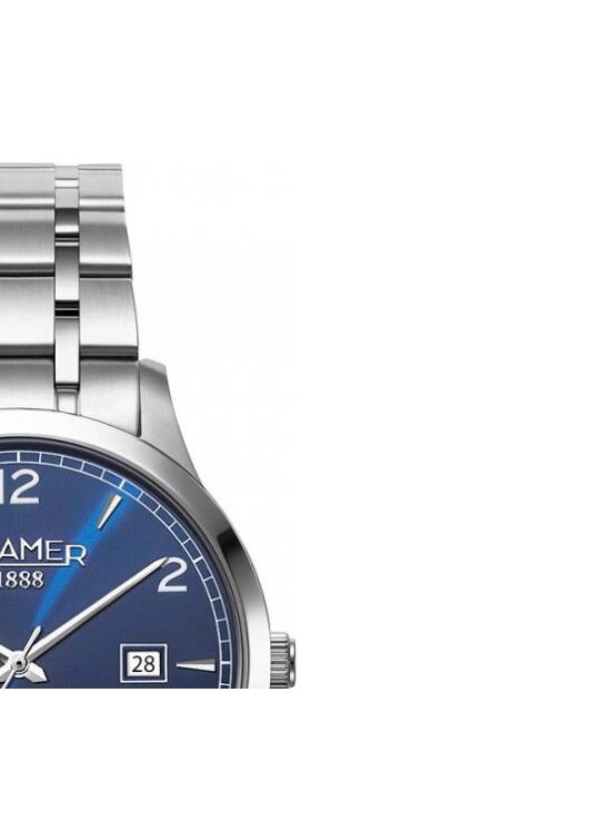 Ceas barbatesc Seehof, Roamer, Inox, 42 mm, Argintiu/Albastru - eMAG.ro