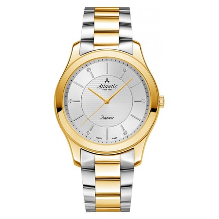 Дамски часовник, Atlantic, Gold, Silver/Gold - eMAG.bg