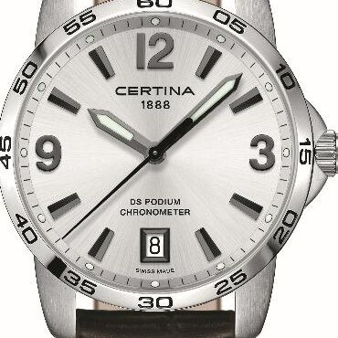 Ceas barbatesc, Certina, Piele/Inox, Alb/Maro - eMAG.ro